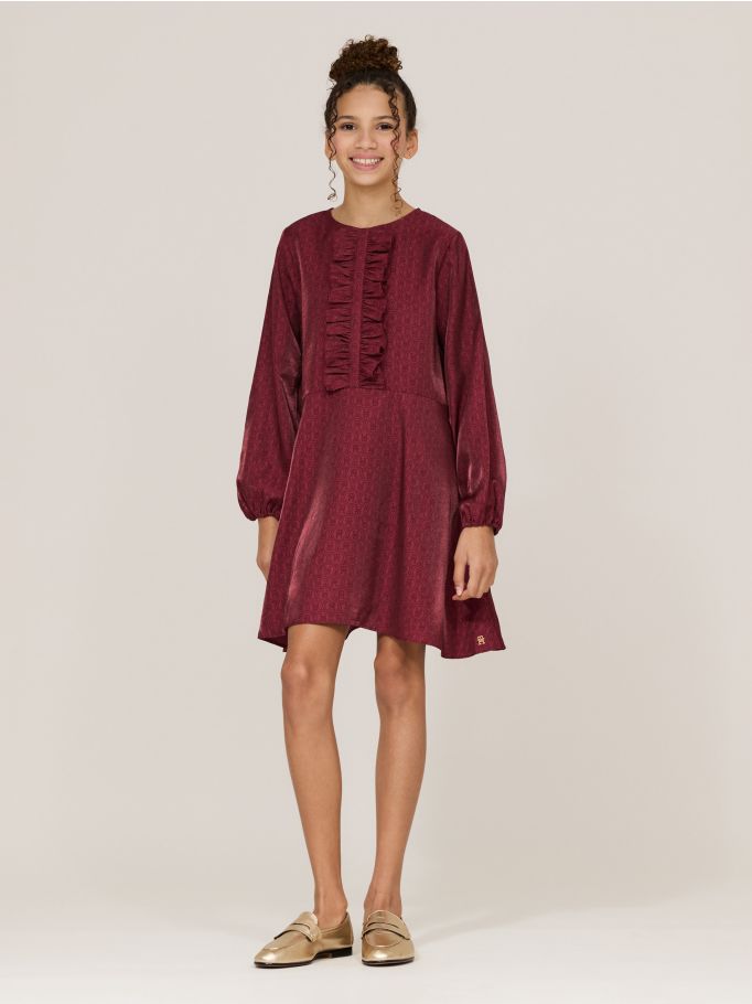 Shiny Modal Ruffle Trim Dress | Tommy Hilfiger