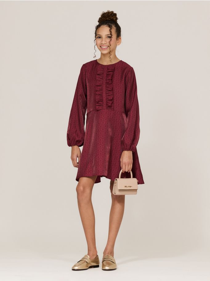 Shiny Modal Ruffle Trim Dress | Tommy Hilfiger