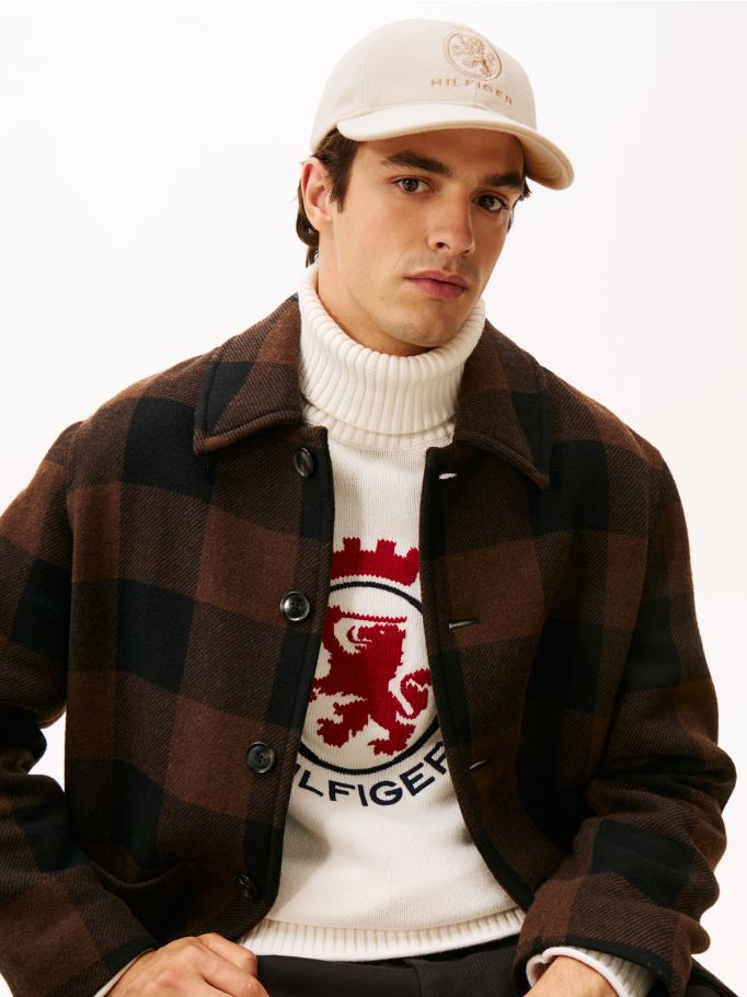 Edgy TH Crest Pure Wool Baseball Cap | Tommy Hilfiger
