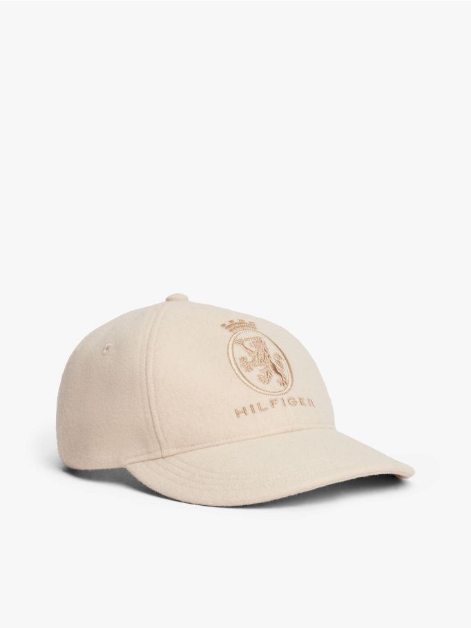 Edgy TH Crest Pure Wool Baseball Cap | Tommy Hilfiger
