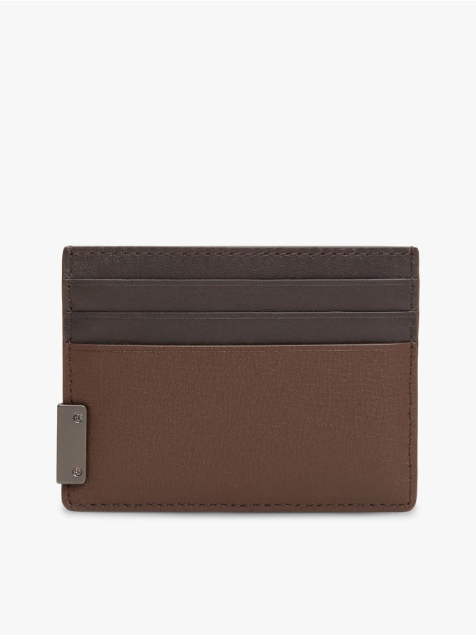 Black Slim Leather Card Holder | Tommy Hilfiger