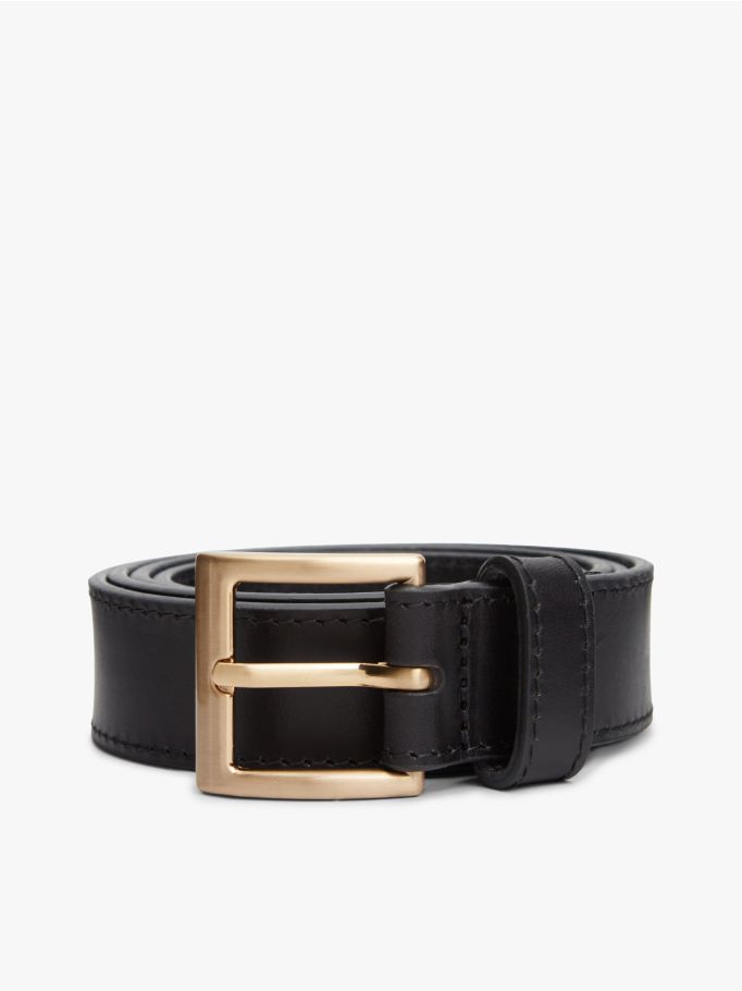 Black Logo Square Buckle Belt | Tommy Hilfiger