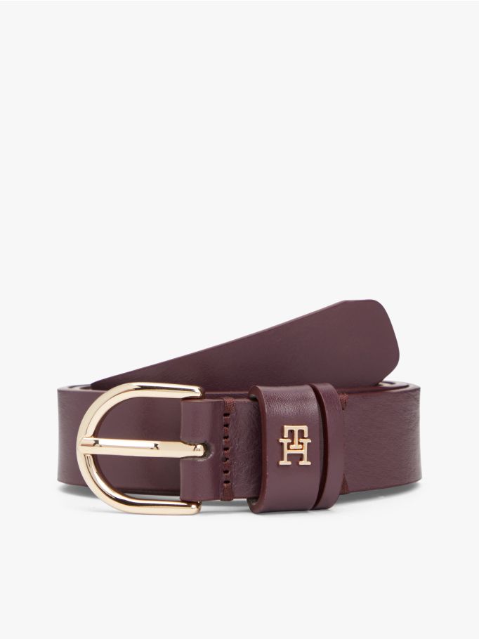 Essential Black Monogram Belt | Tommy Hilfiger