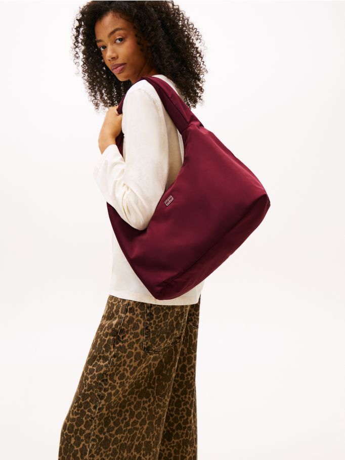 Urban Logo Plaque Padded Hobo Bag | Tommy Hilfiger