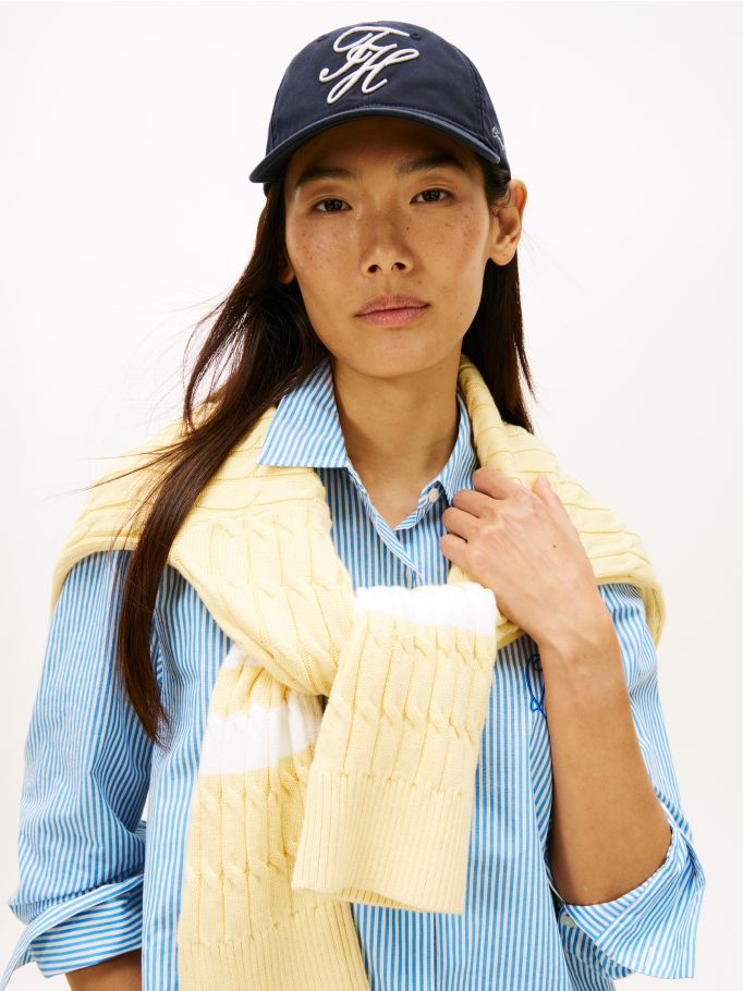 Space Blue Logo Embroidery Twill Cap | Tommy Hilfiger