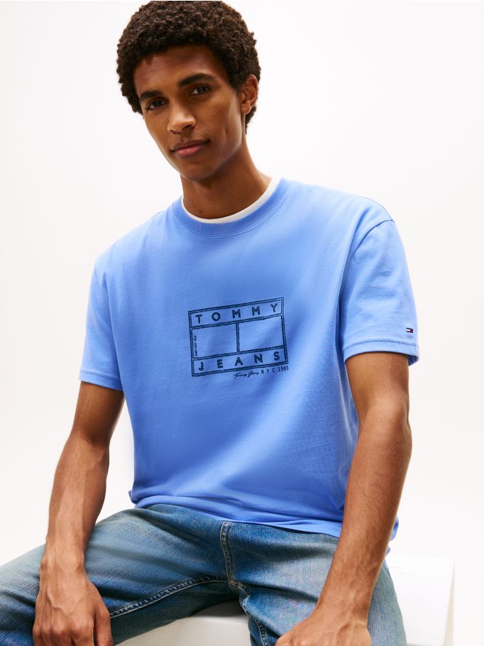 Blue Logo Stamp Tee | Tommy Hilfiger