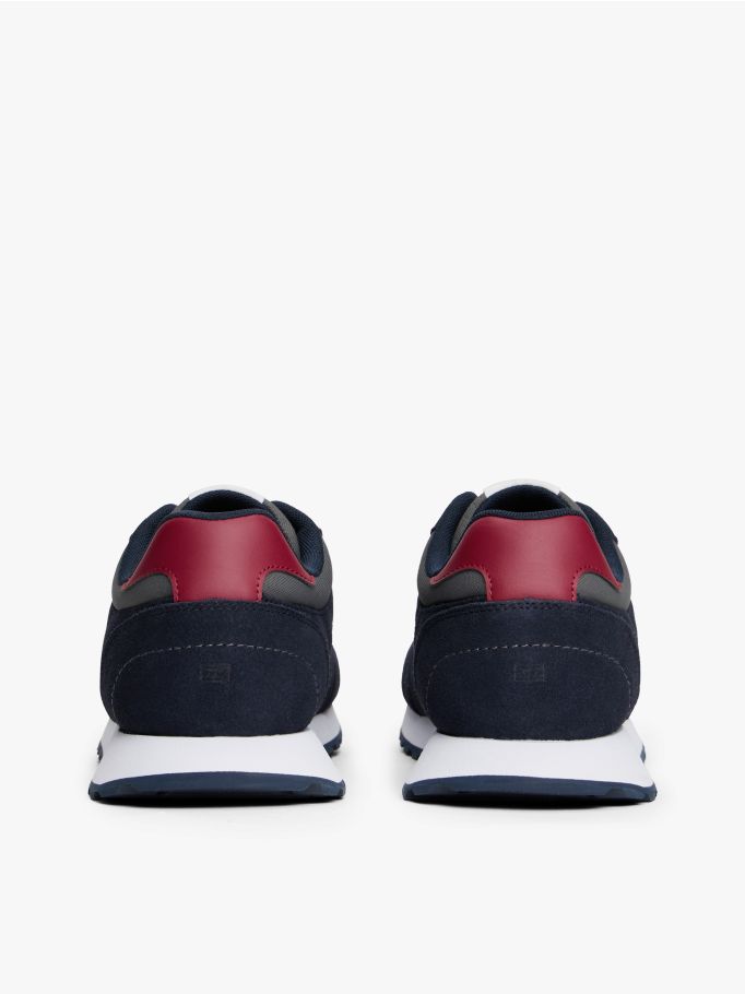 Soft Suede Cleat Mixed Texture Trainers | Tommy Hilfiger