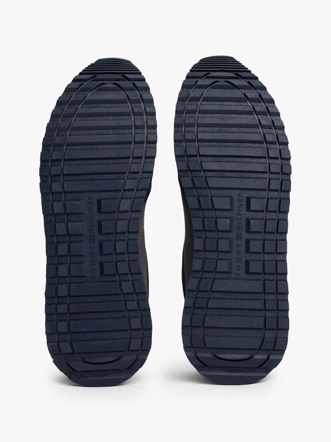 Soft Suede Cleat Mixed Texture Trainers | Tommy Hilfiger