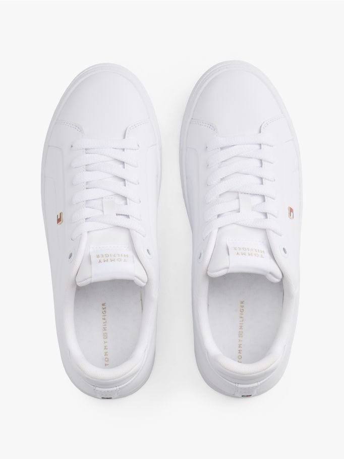 Crisp Leather Court Trainers | Tommy Hilfiger