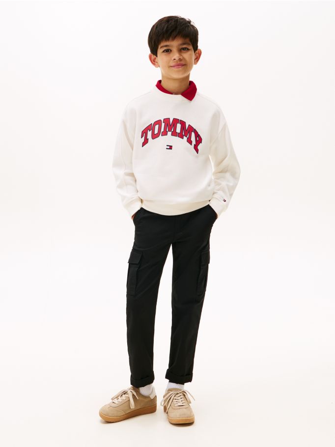Elegant Varsity Print Crew Sweatshirt | Tommy Hilfiger