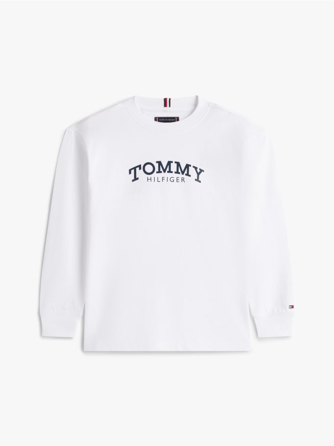 Logo Print Long Sleeve T-Shirt - Blue | Tommy Hilfiger