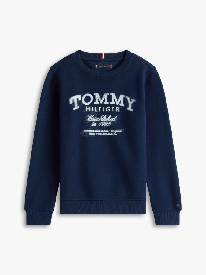 Faded Logo Grey Sweatshirt | Tommy Hilfiger