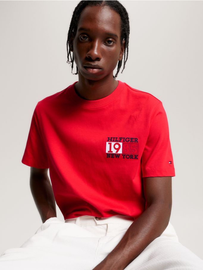 New York Logo Crew Neck T Shirt Tommy Hilfiger
