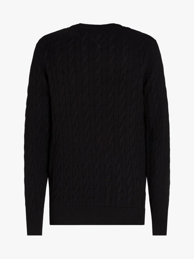 Tailored Cable Knit Crew Neck Jumper | Tommy Hilfiger