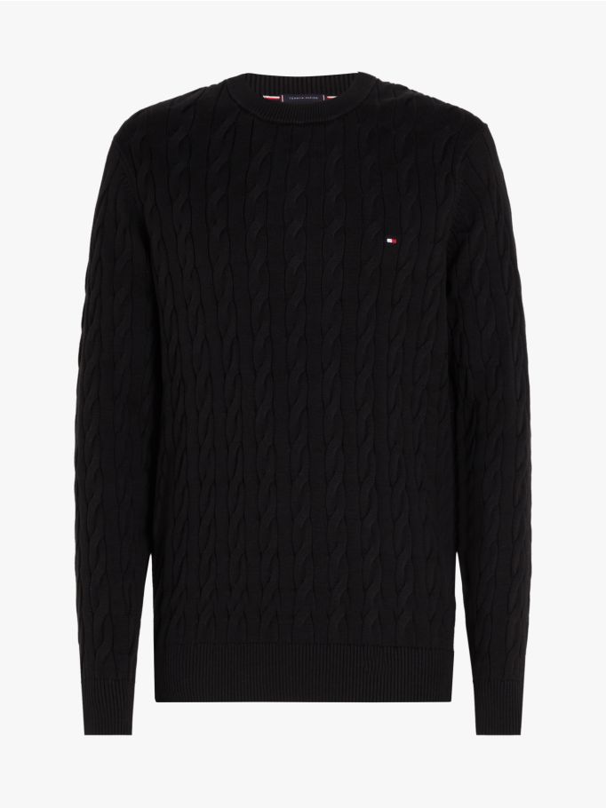 Tailored Cable Knit Crew Neck Jumper | Tommy Hilfiger