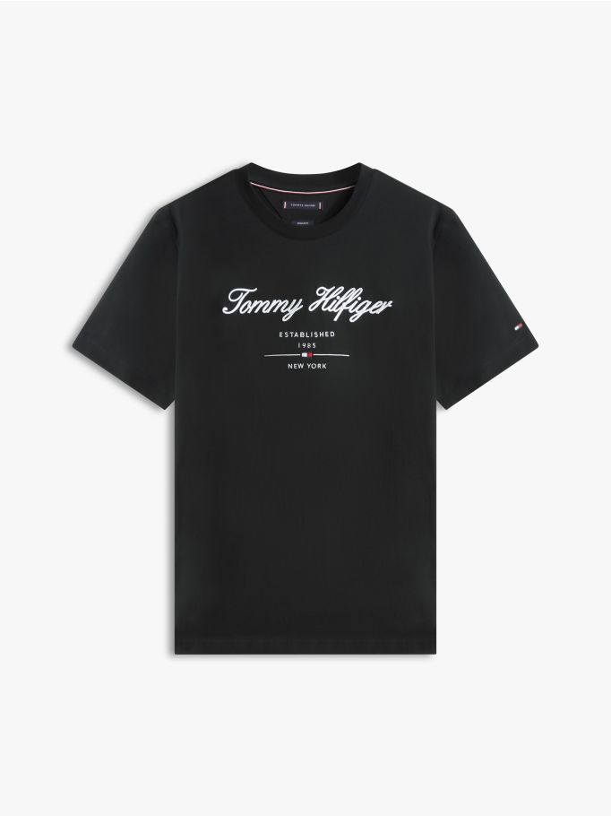 Black Embroidery Logo T-Shirt | Tommy Hilfiger