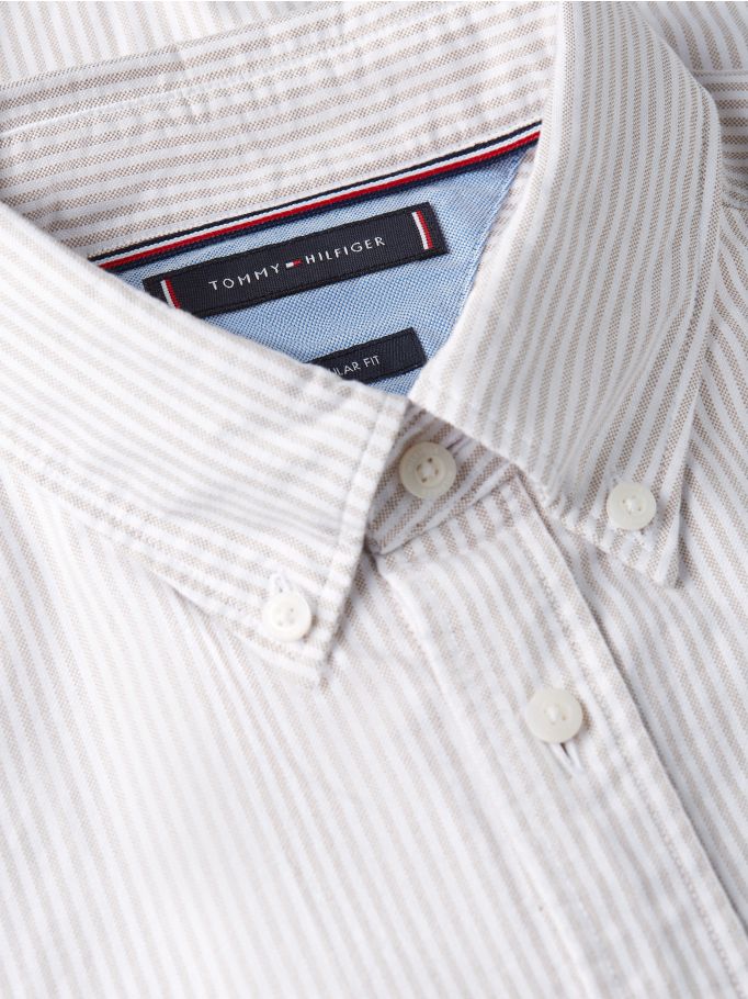 Cool Regular Fit Stripe Oxford Shirt | Tommy Hilfiger