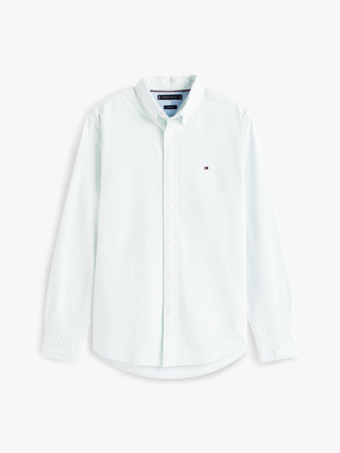 Regular Stripe Oxford Shirt | Fort Green | Tommy Hilfiger