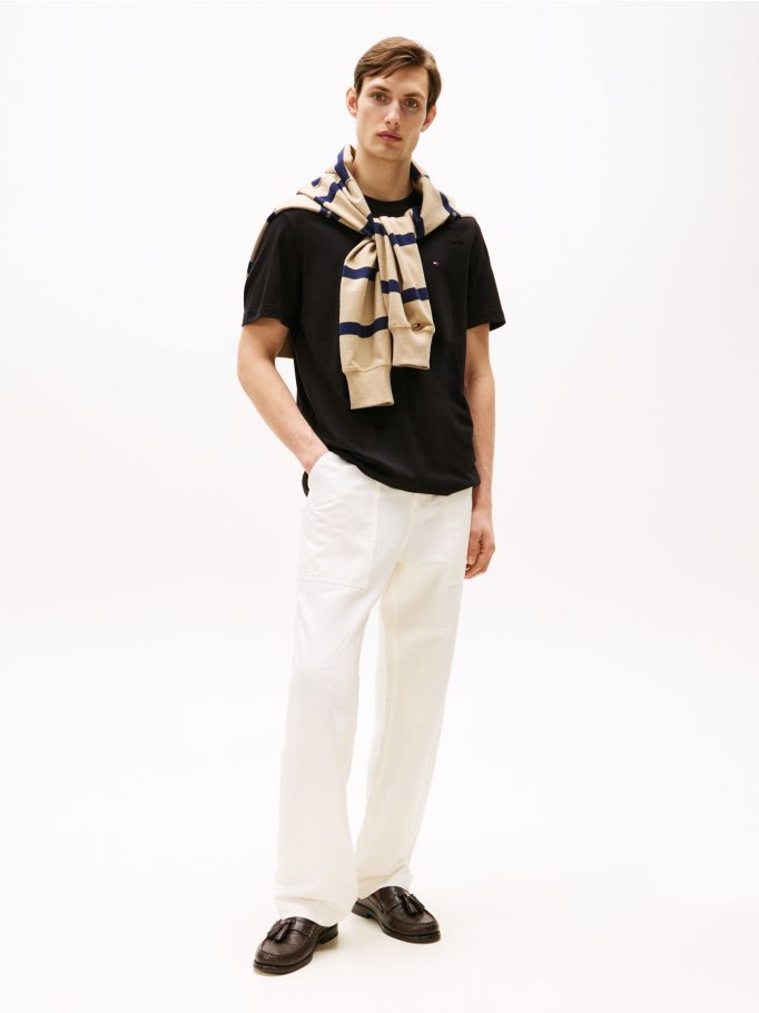 Edgy Flag Embroidery Crew Neck T-Shirt | Tommy Hilfiger