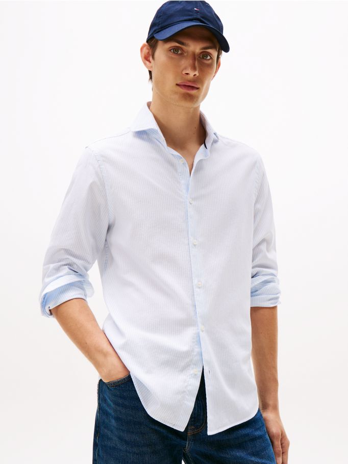 Edgy Smart Casual Ithaca Stripe Slim Shirt | Tommy Hilfiger