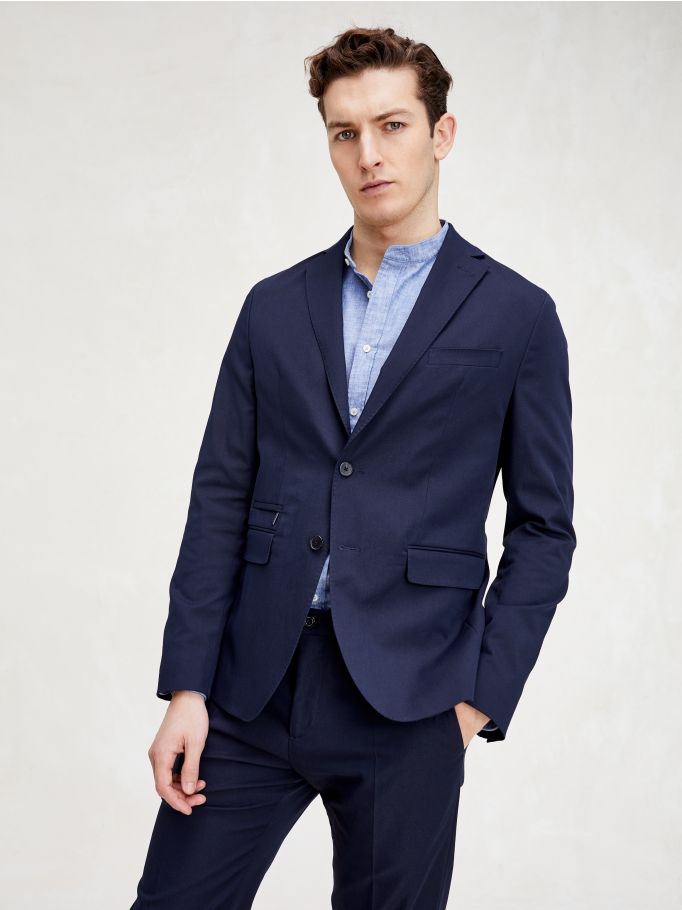 Men's Essential Two Piece Slim Fit Suit in Navy 654-920 | Tommy ...