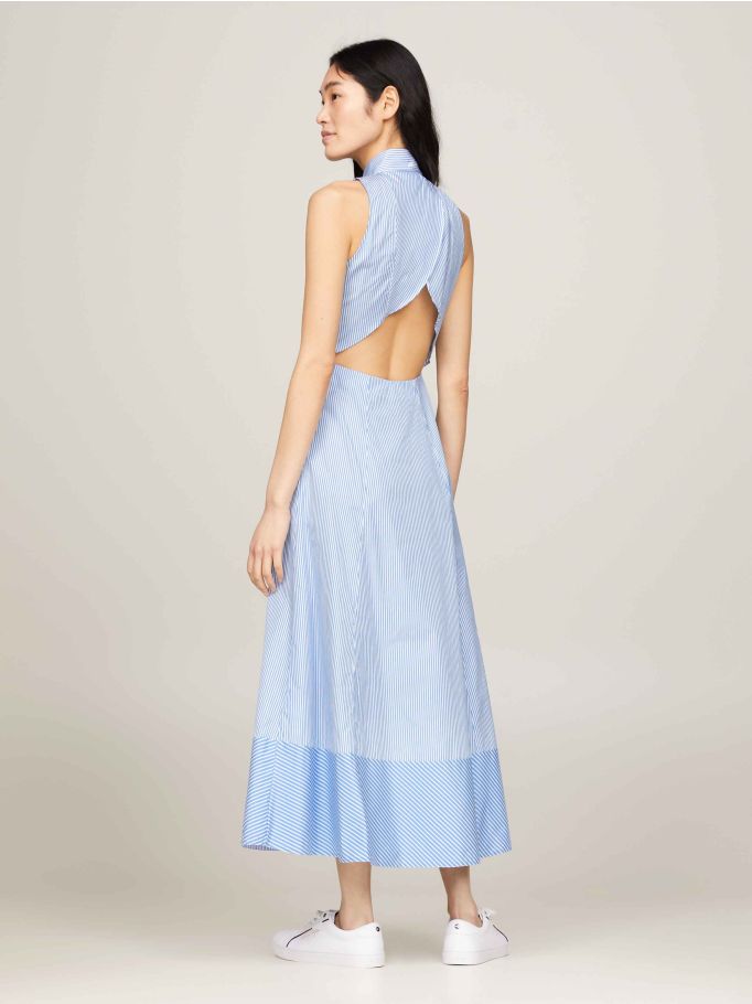 Crest Ithaca Stripe Slim Midi Shirt Dress | Tommy Hilfiger