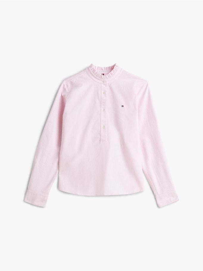 Pink Ruffle Collar Oxford Shirt | Tommy Hilfiger