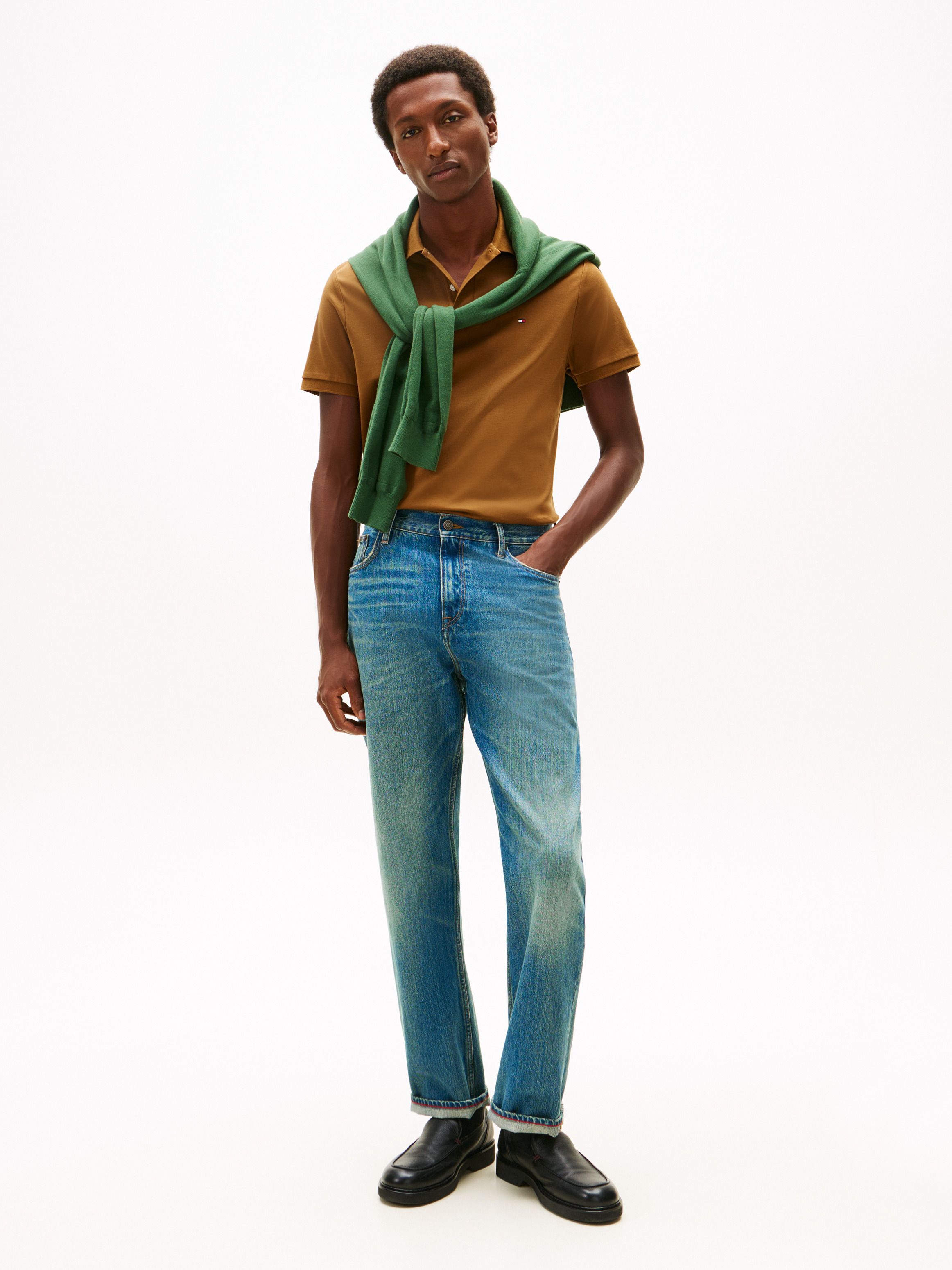 Regular Fit Flag Embroidery Polo Shirt - Blue | Tommy Hilfiger