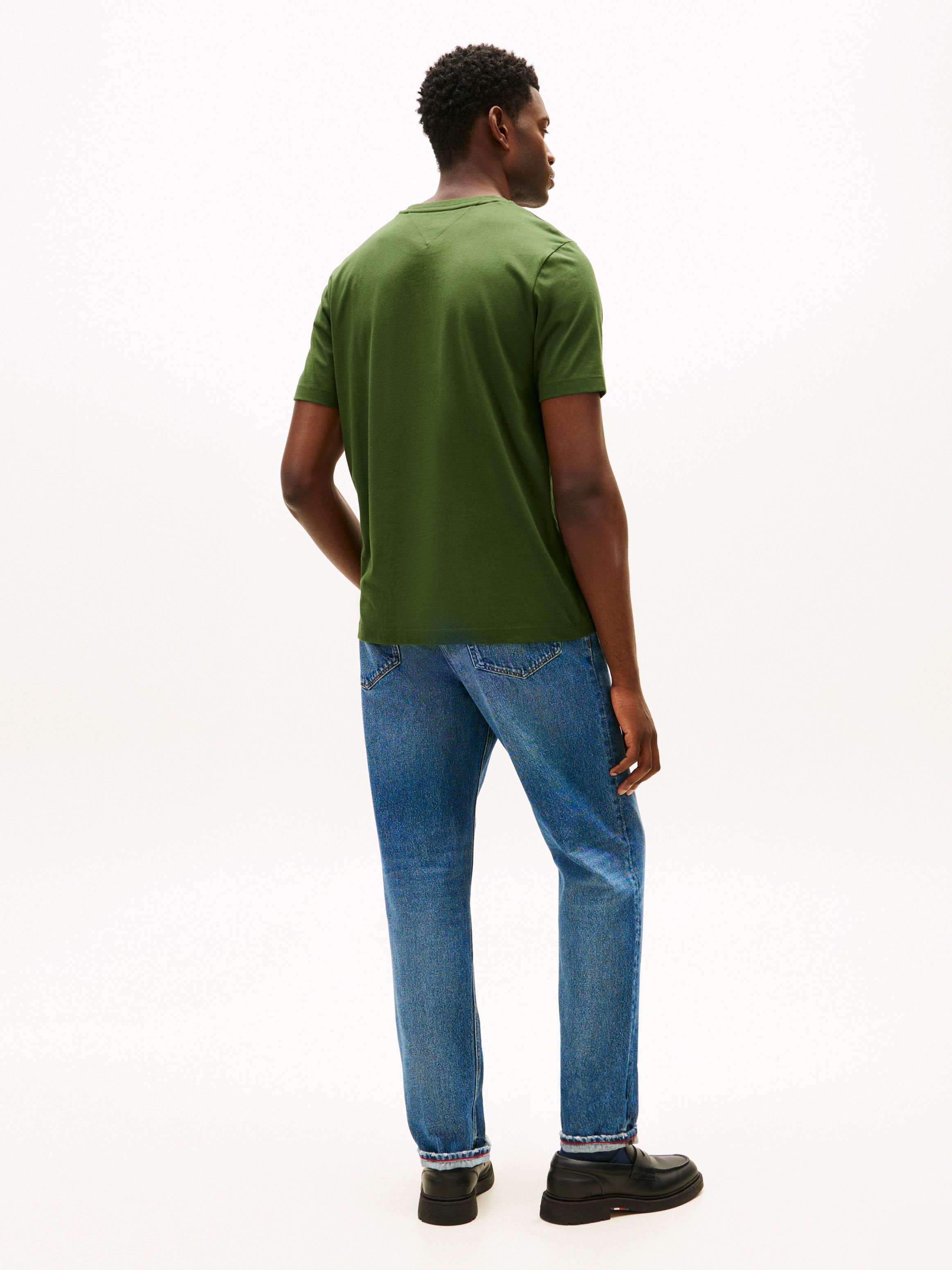 Flag Embroidery Crew Neck T-Shirt - Blue | Tommy Hilfiger