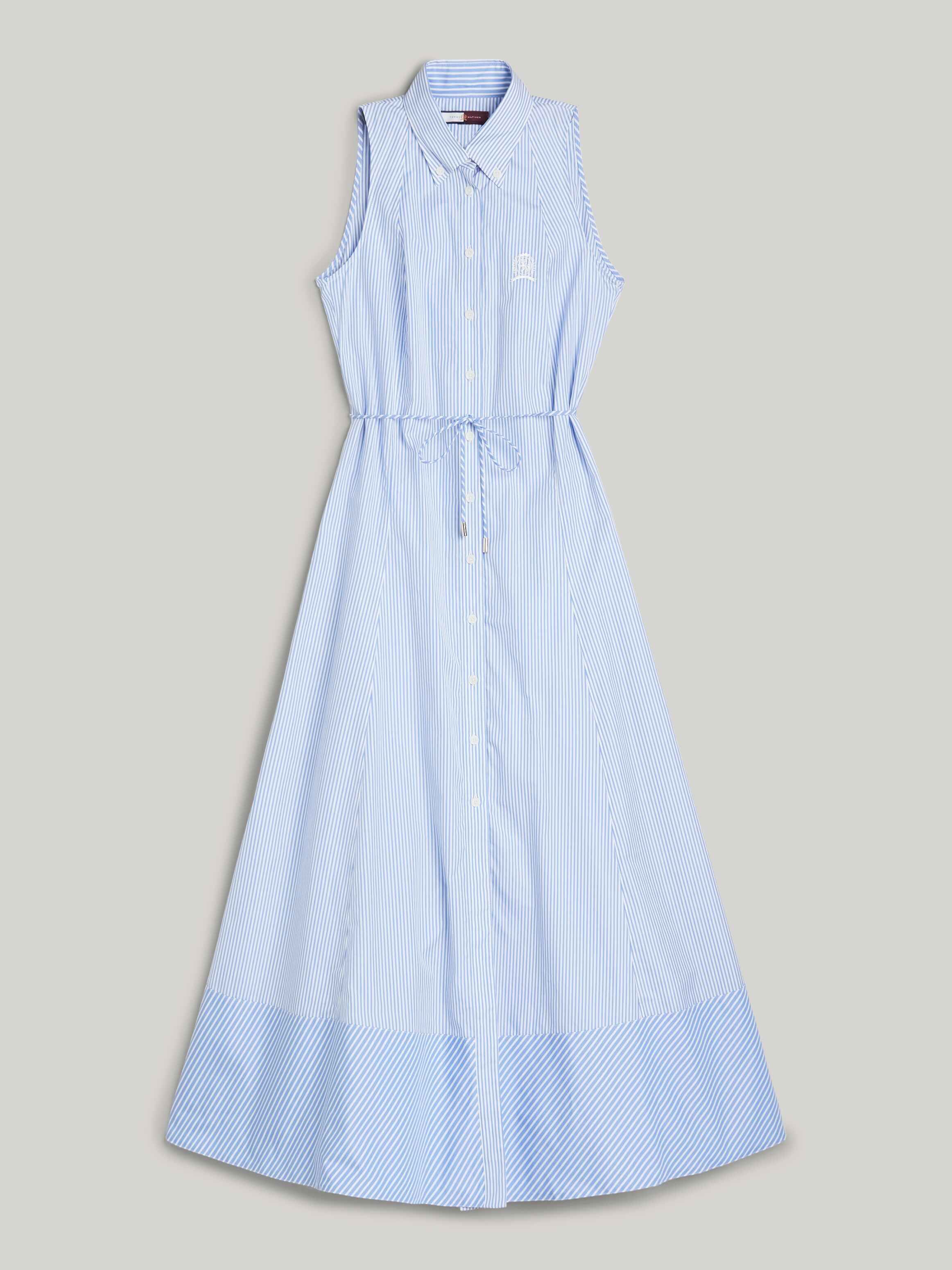 Crest Ithaca Stripe Slim Midi Shirt Dress | Tommy Hilfiger